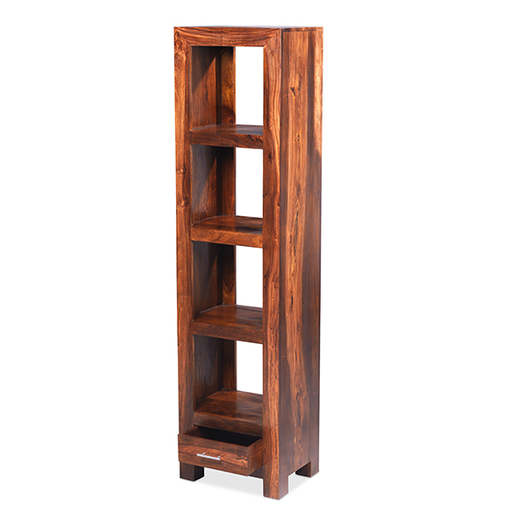 Cuba Sheesham Slim Jim Bookcase - Lifestyle Furniture UK