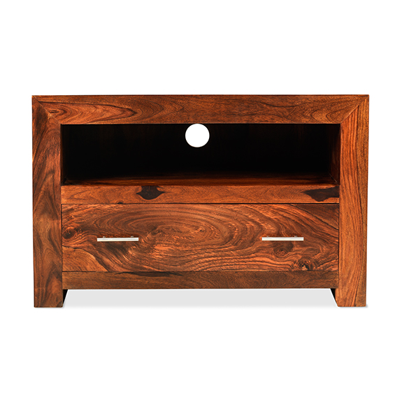 Cuba Sheesham Square TV Stand - Lifestyle Furniture UK