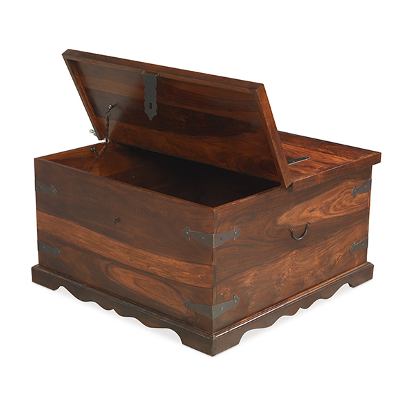 Jali Sheesham Square Coffee Trunk Box - Lifestyle Furniture UK