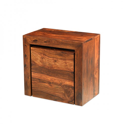 Cuba Sheesham Cube Nest of Tables Lifestyle Furniture UK